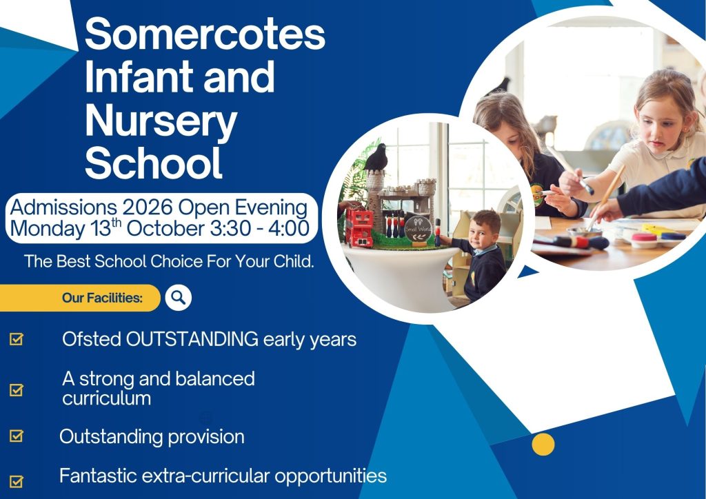 Reception Admissions 2026 Open Evening – Somercotes Infants & Nursery